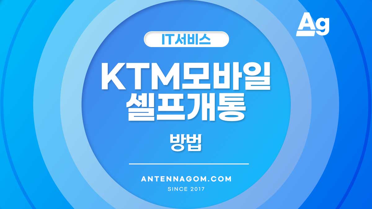 KT M모바일 셀프 개통 방법 및 후기 (KT 알뜰폰)