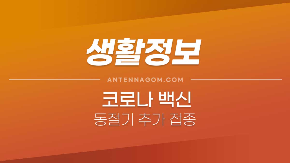 코로나 백신 동절기 추가 접종 접종 대상 접종 시기 예약 방법오미크론 변이 대응 백신